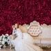 Murrey Floral Wallpaper 3D. Dark Red Wallpaper. Luxury Wall - Etsy