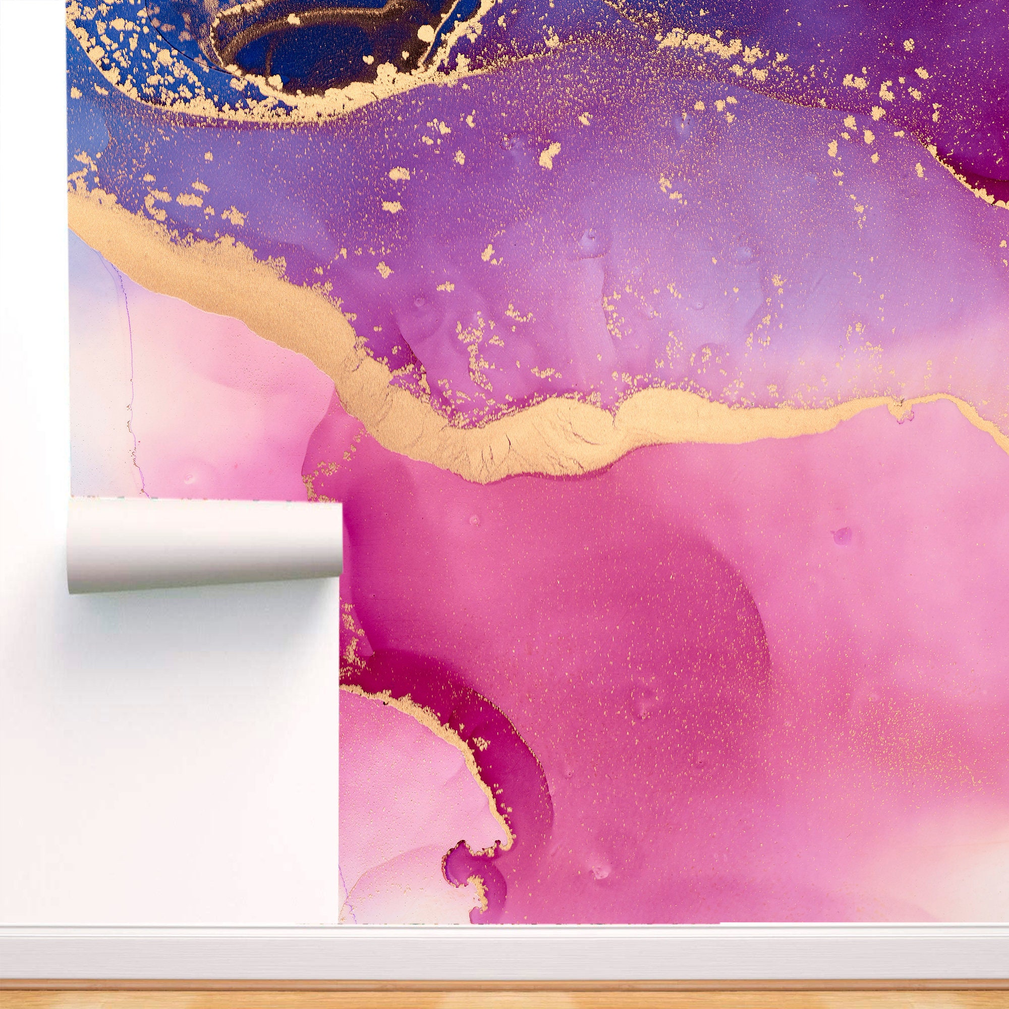 Purple Ombre Marble Texture Wallpaper Peel & Stick Not | Etsy