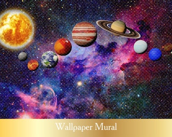 Colorful Solar System Wallpaper