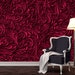 Murrey Floral Wallpaper 3D. Dark Red Wallpaper. Luxury Wall - Etsy