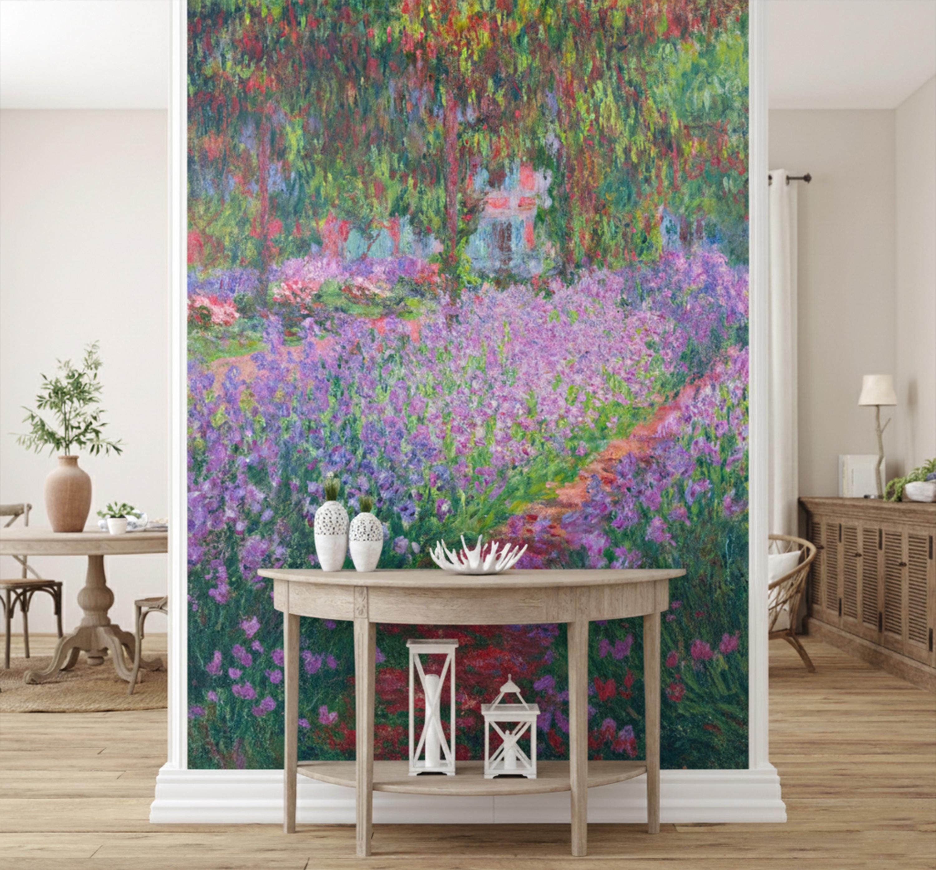 Artists Garden by Monet Wall Mural, Impressionism Wallpaper Self ...
