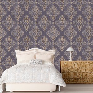 Victorian Wallpaper Damask Removable Wallpaper Mural Self - Etsy