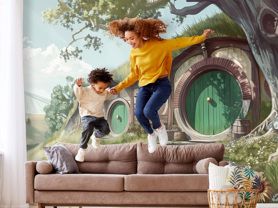 Lord of the Rings Wall Mural Wallpaper Peel and Stick Kids Room, Hobbit ...