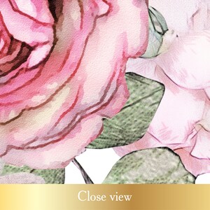 Name Wallpaper Girl Nursery, Watercolor Flower Personalized Peony Wall ...