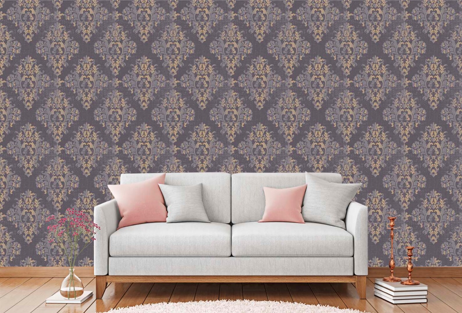 Victorian Wallpaper Damask Removable Wallpaper Mural Self - Etsy