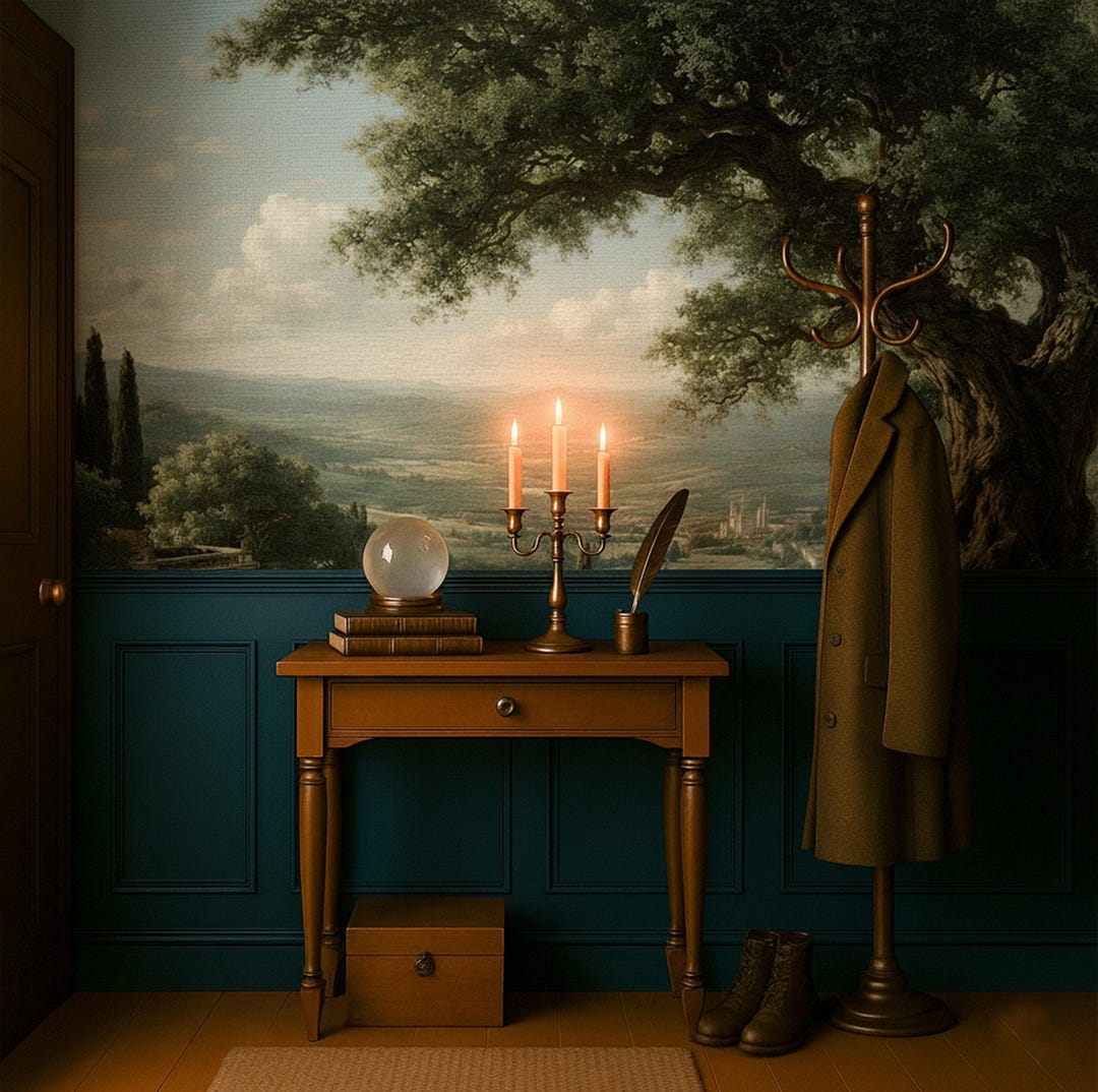 Timeless Landscape Wall Mural Peel and Stick, Classical Countryside ...