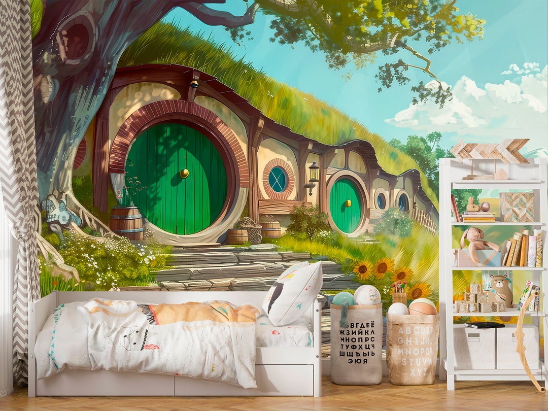 Lord of the Rings Wall Mural Wallpaper Peel and Stick Kids Room, Hobbit ...