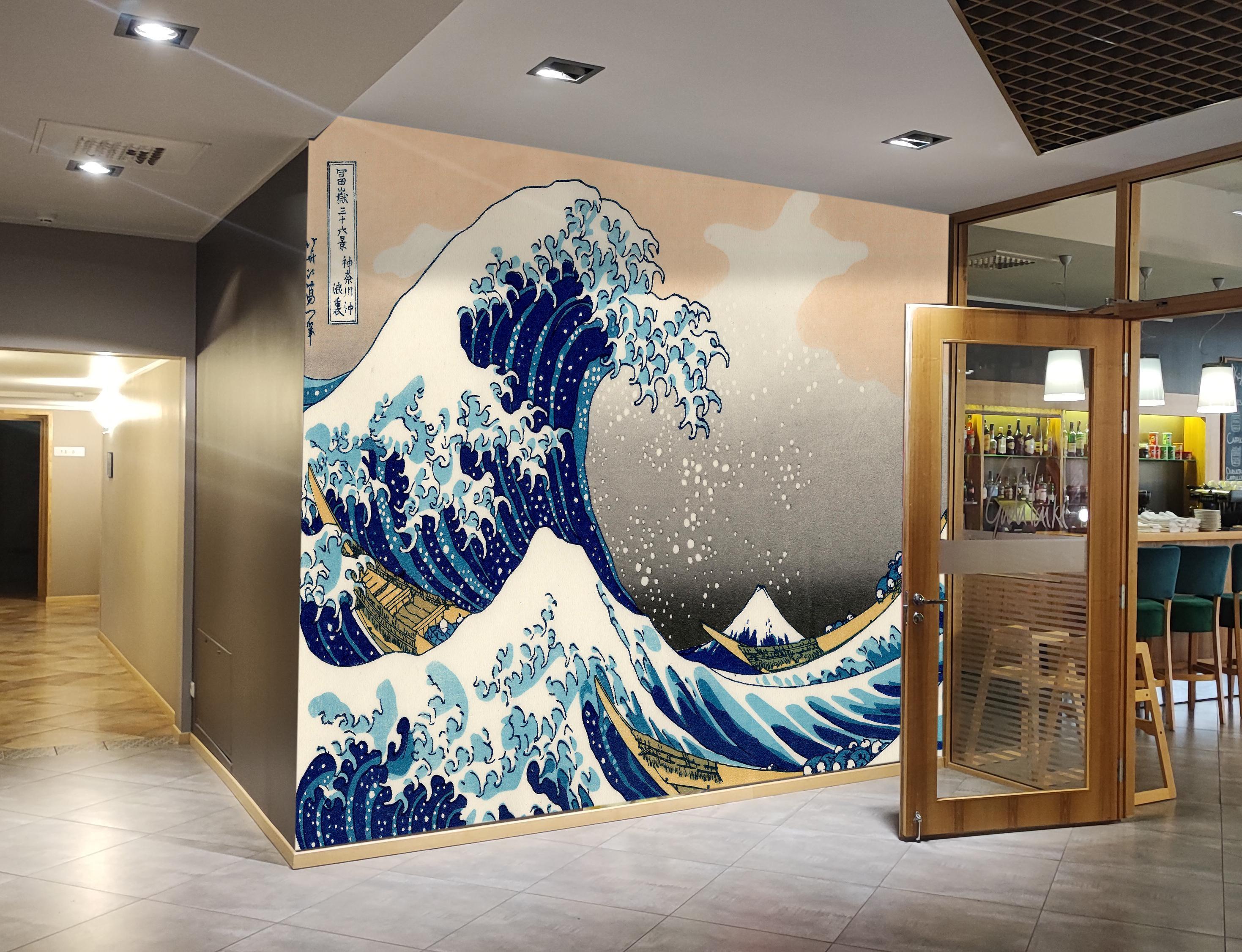 The Great Wave off Kanagawa Wall Mural Katsushika, Hokusai Wallpaper ...