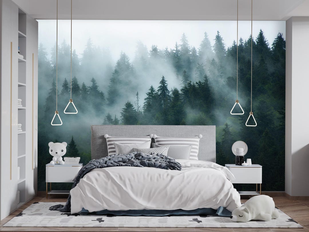 Outlander Twilight Forest Wallpaper Peel and Stick, Cloud Landscape ...