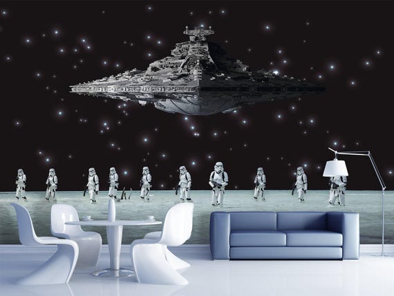 Star wars wall mural store