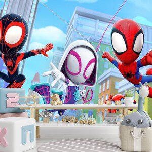 Superhero Spider and His Amazing Friends Wallpaper Peel Stick, Cartoon ...