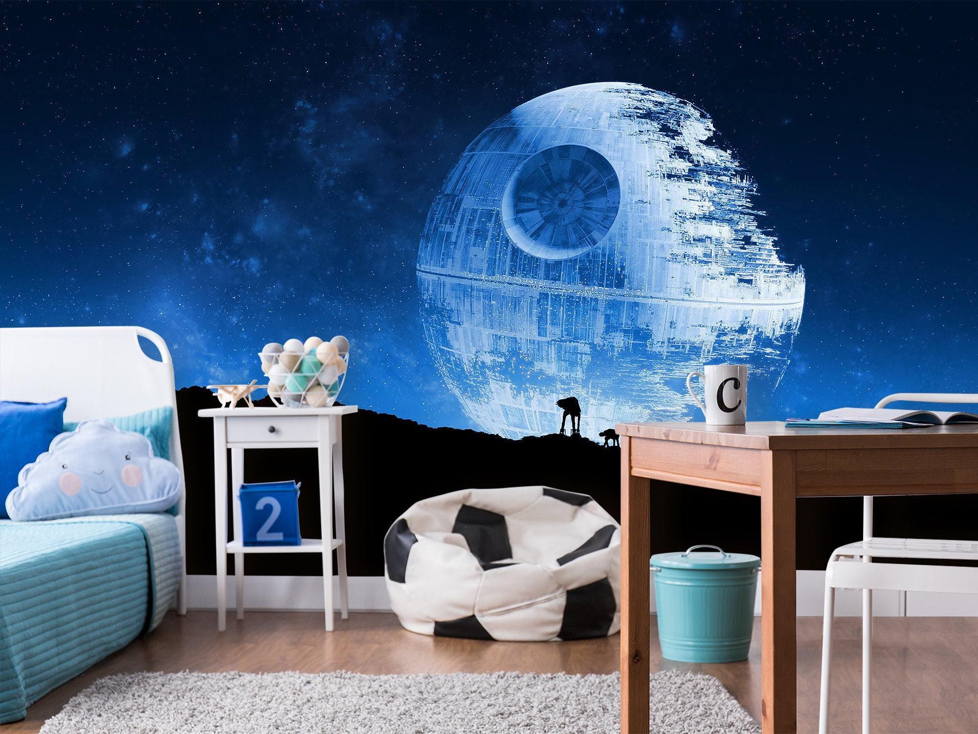 Star Wars Wallpaper Peel and Stick Boy Nursery Decor Space Wall Mural Kids Room Dark Starwars Accent Wall Paper Self Adhesive Playroom X996 Etsy