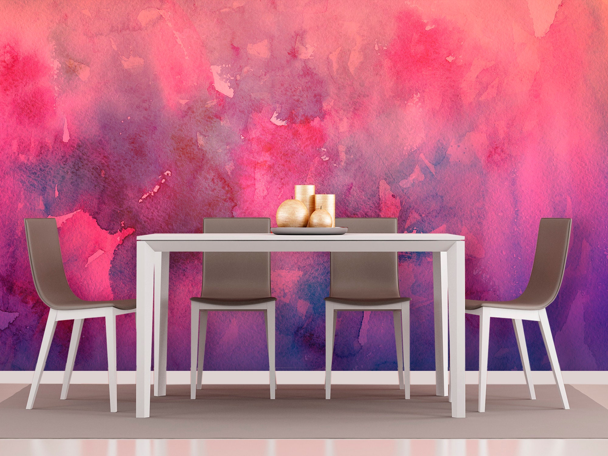 Purple Watercolor Ombre Wallpaper Paint Stains Watercolor | Etsy