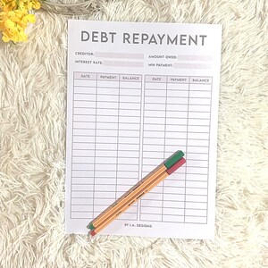 Debt Repayment Printable - Etsy