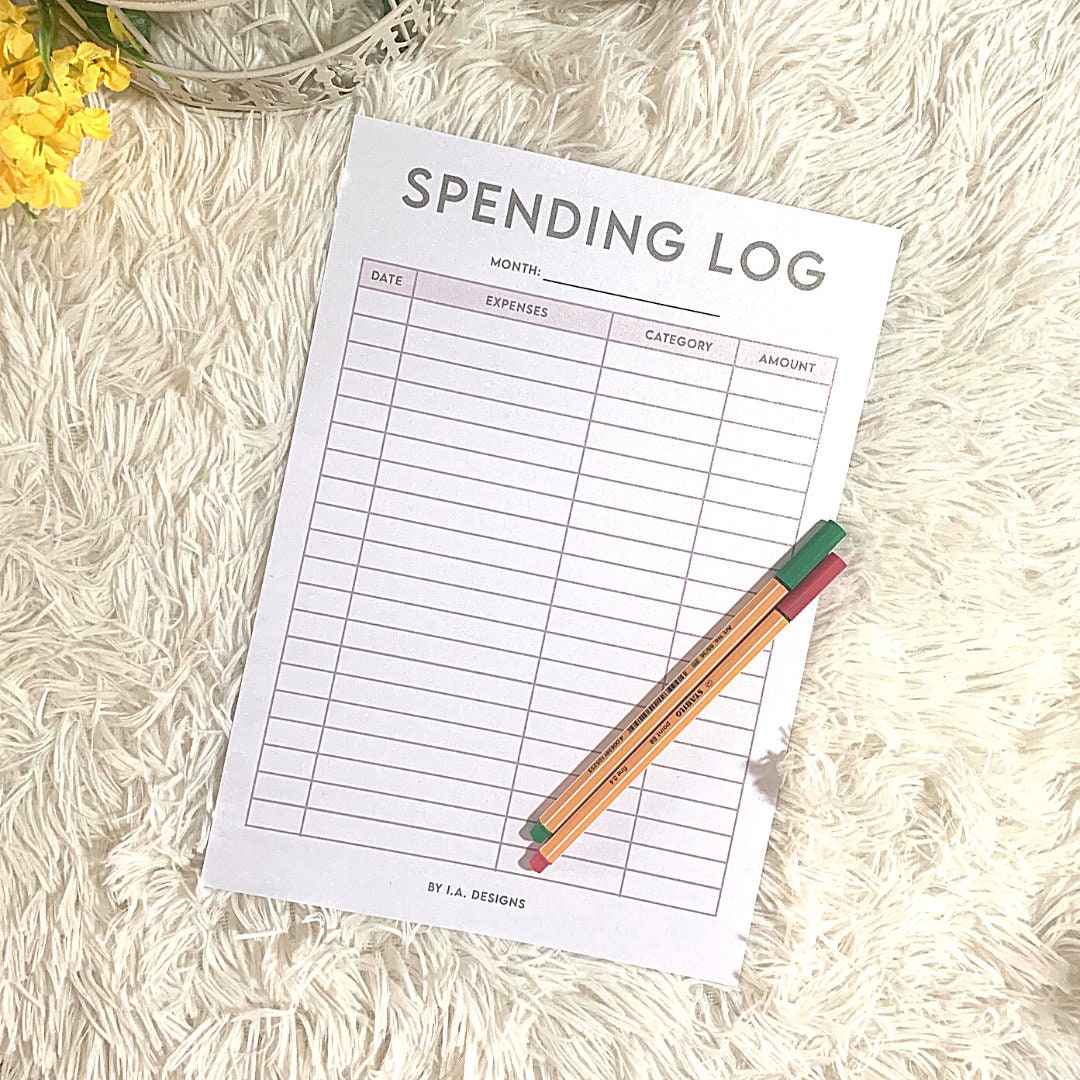 Spending Log Printable - Etsy