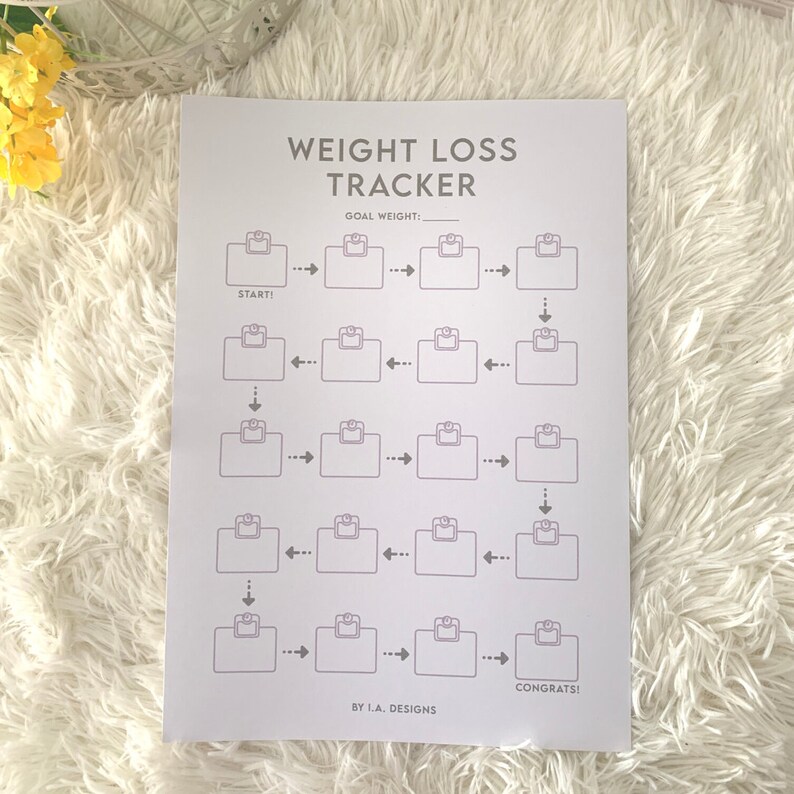 Weight Loss Tracker Printable - Etsy