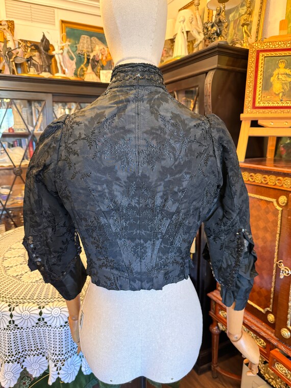 Antique black Victorian style jacket, long sleeve und… - Gem