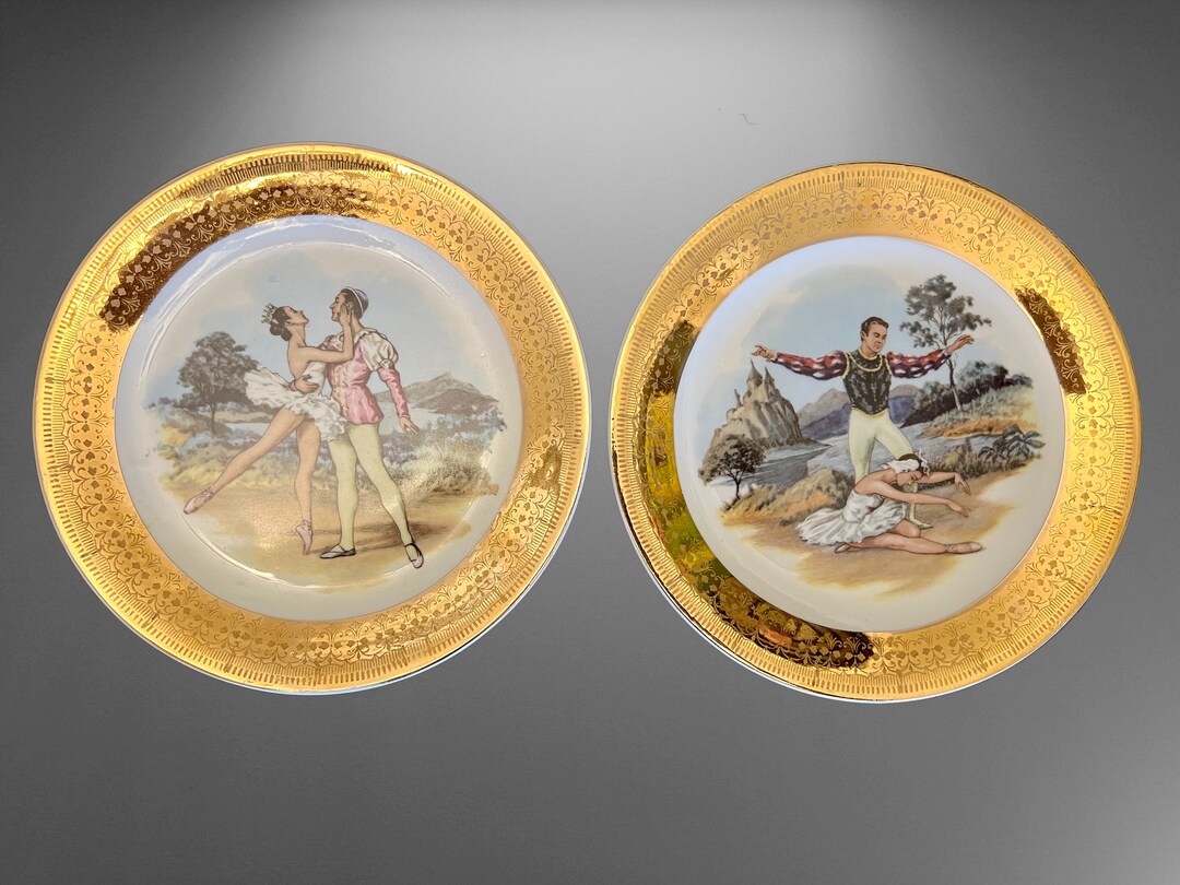 Porcelain Decorative Plates With a Plot From the Ballet swan Lake ...