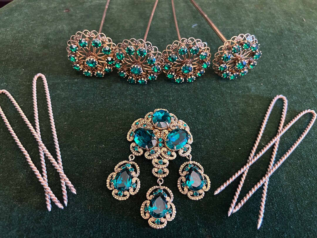 Spanish Flamenco Jewelry Set. Aderezo Fallera. Pins for Manton. - Etsy