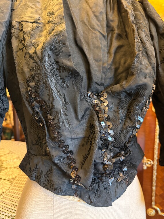 Antique black Victorian style jacket, long sleeve und… - Gem