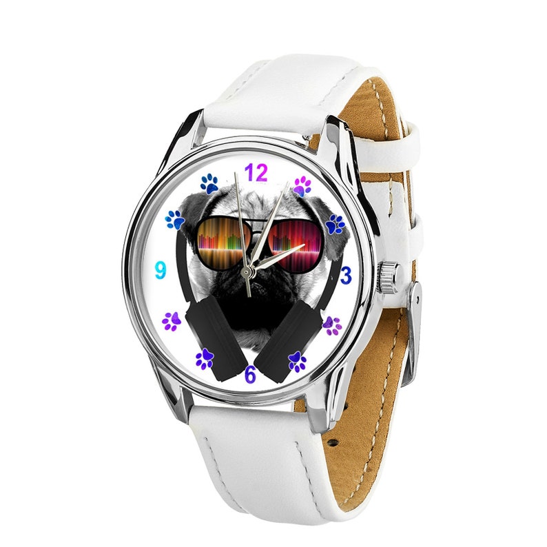 Watercolor Music Pug Dog Watch Pug Owner Gift Watch Dog - Etsy