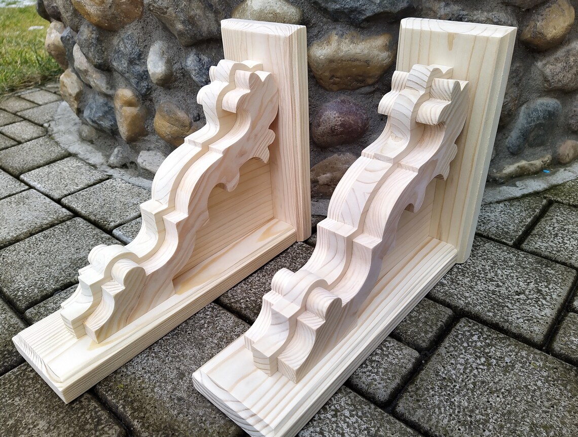Corbels Pair of Victorian Brackets Shelf - Etsy
