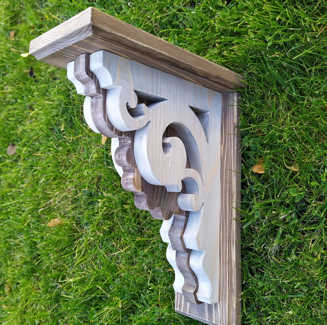 2 Wooden Corbels Painted | Etsy