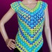 Crochet Easy Diagonal Top All Sizes for Beginners Pattern Pdf + Video ...