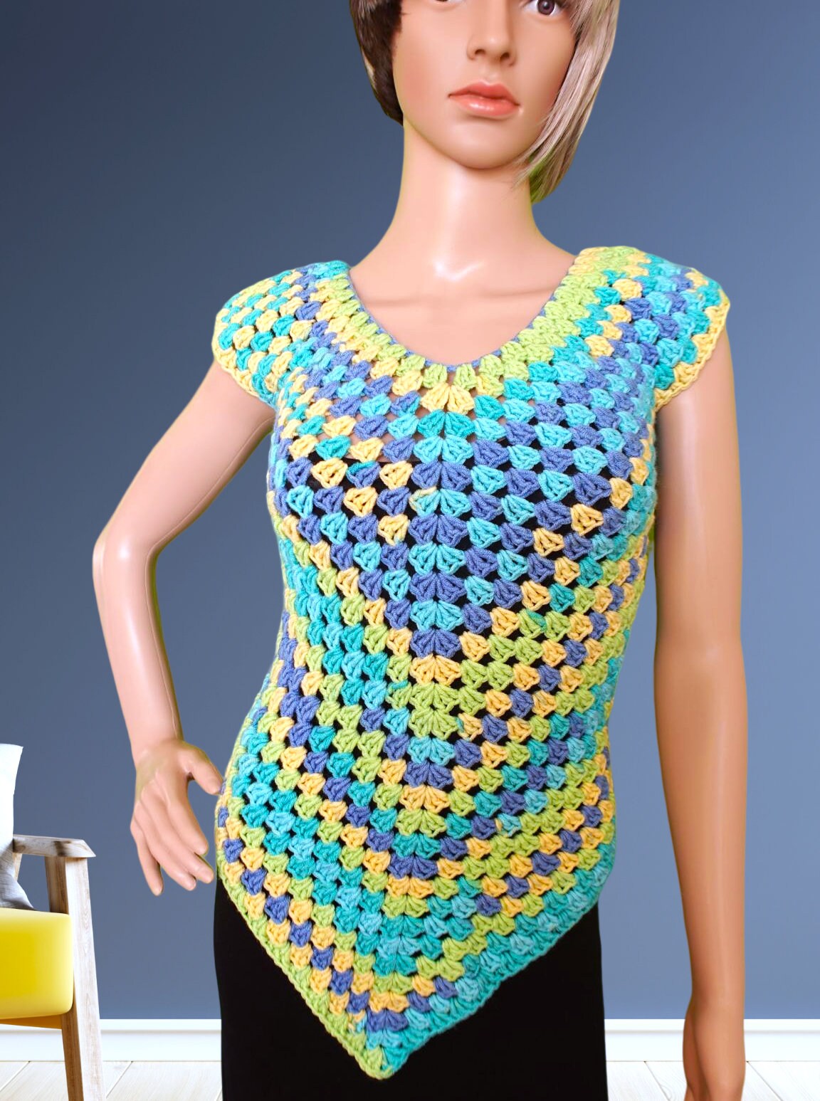 Crochet Easy Diagonal Top All Sizes for Beginners Pattern by - Etsy