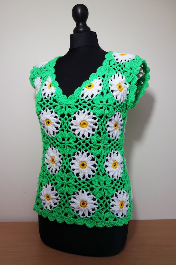 Crochet Daisy Top All Sizes Pattern Pdf Nr 153 by Marifu6a - Etsy