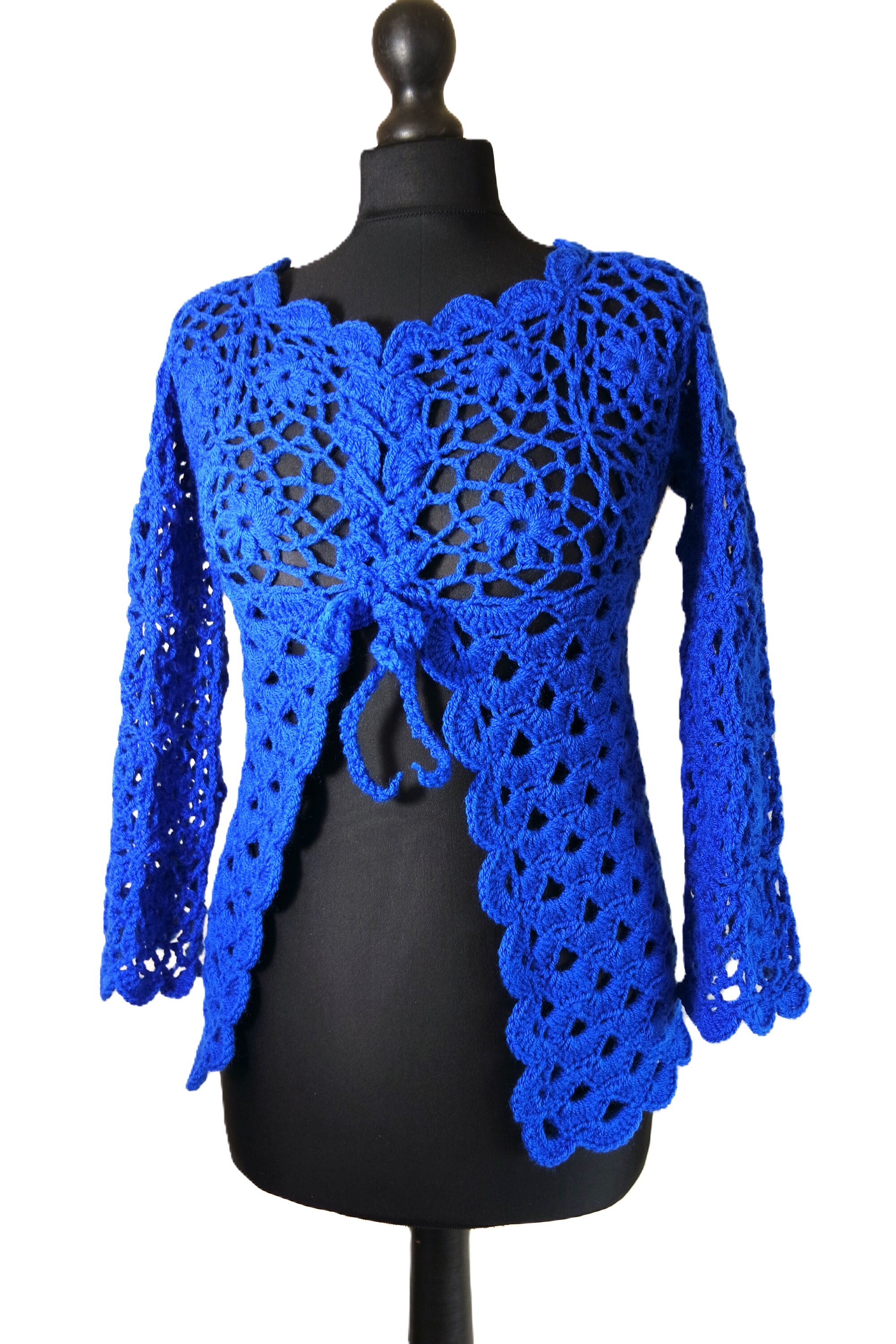 Crochet Flower Jacket All Sizes Pattern Pdf Tutorial + Video - Etsy