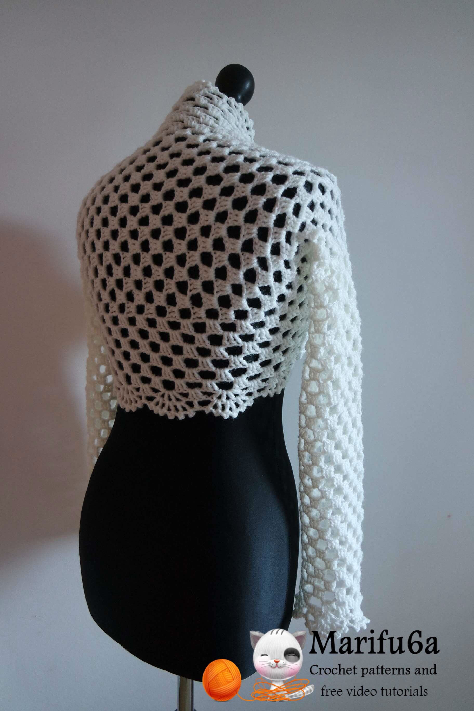 Crochet Bridal Easy Bolero for Beginners Pattern Pdf 80 by - Etsy