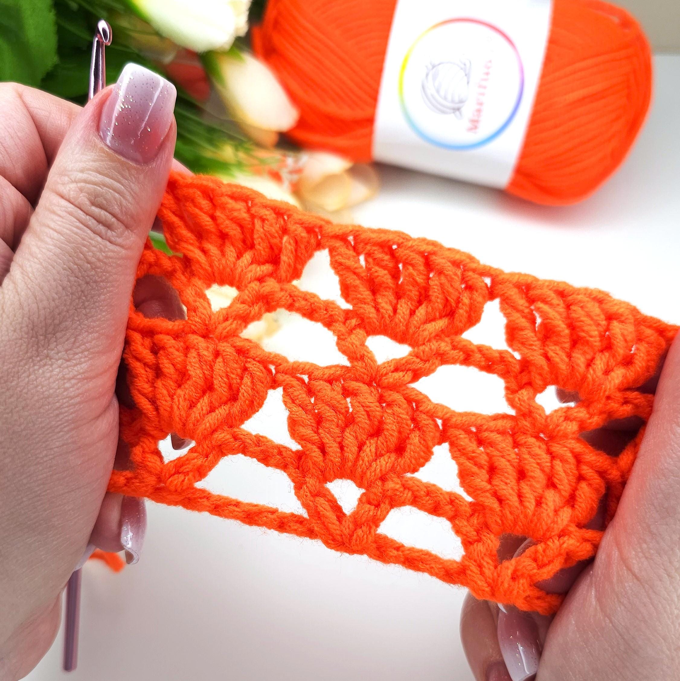 Crochet Pattern Column Shell Stitch Blanket, Afghan, Rug, Step by Step ...