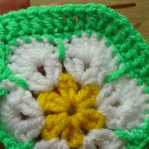 Crochet Pattern Daisy African Flower Blanket Rug Afghan Pattern Pdf ...