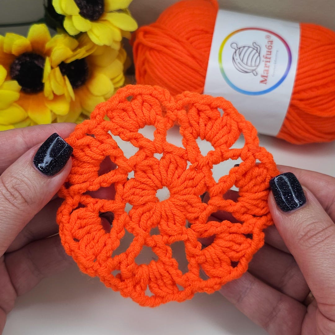 Crochet Pattern Simple and Quick Coaster Doily Step by Step + Video - Etsy