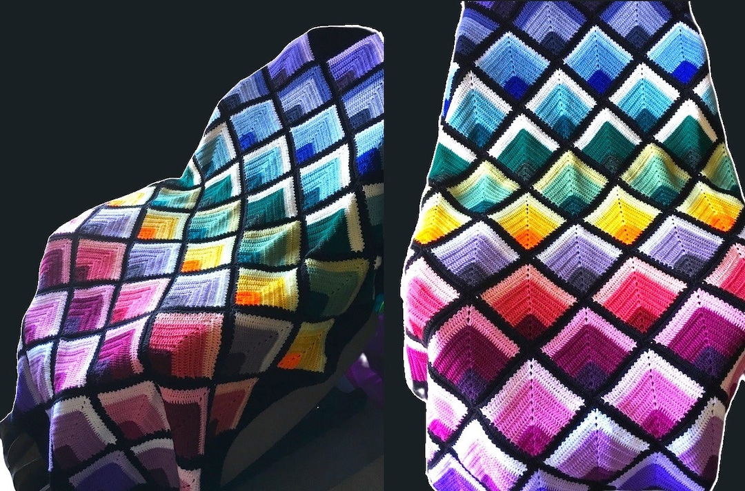Crochet 3D Blanket Afghan Rug Pattern Pdf. - Etsy
