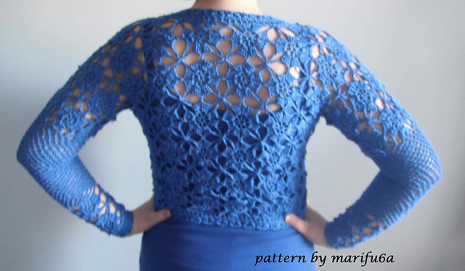 Elegant Crochet Jacket With Motifs Pattern Pdf - Etsy