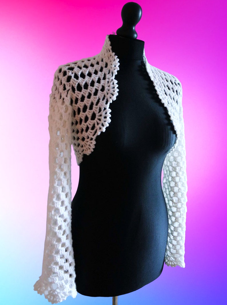 Crochet Bridal Easy Bolero for Beginners Pattern Pdf - Etsy Ireland
