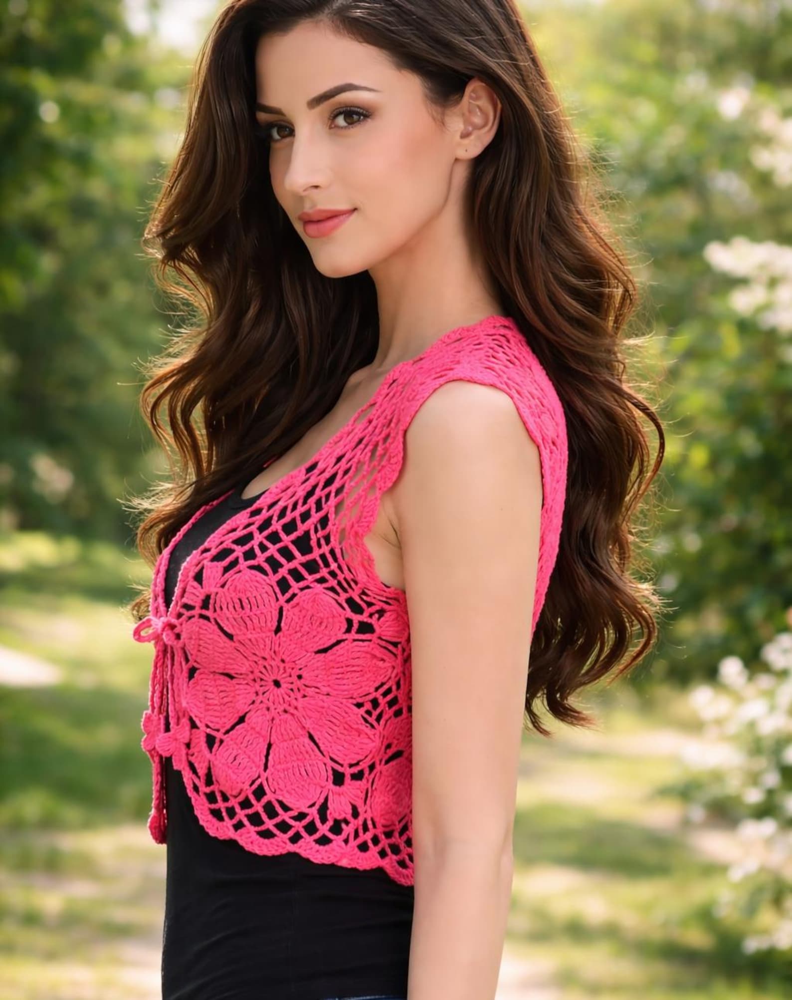 Crochet Pattern Coral Flower Bolero Shrug Tutorial + Video - Etsy