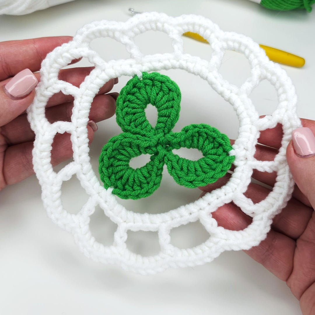 Crochet Shamrock, Clover Coaster , Doily Pattern Pdf for Beginners ...