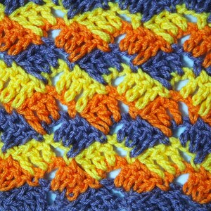 Crochet Pattern Cross Hatch Stitch Blanket, Afghan, Rug, Stitch Step by ...