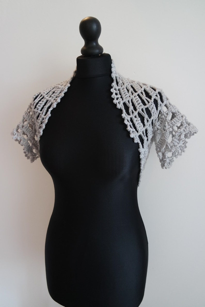 Crochet easy bolero from one ball pattern pdf 101 by marifu6a | Etsy