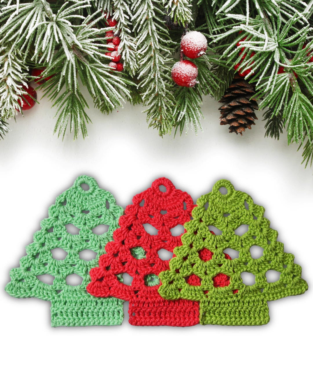 Crochet Christmas Tree Doily/ Motif/hot Pad/coaster/pattern Pdf + Video ...