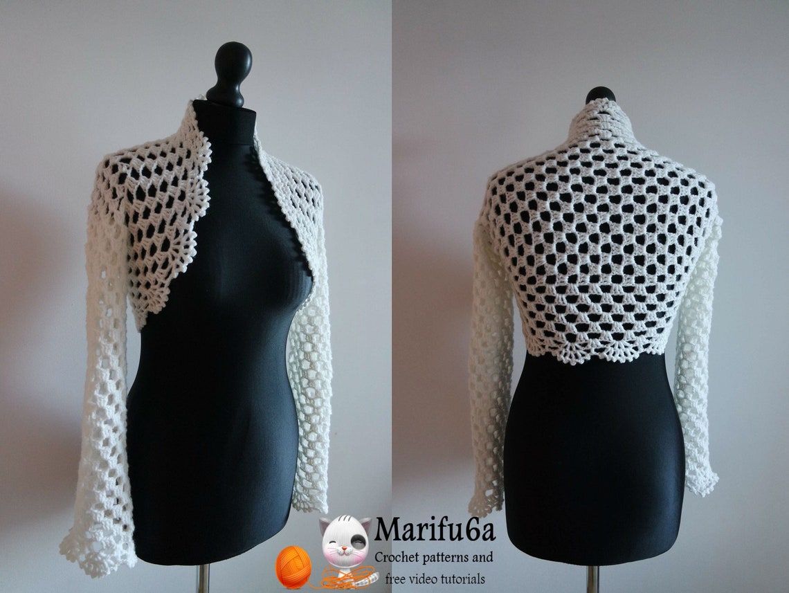 Crochet Bridal Easy Bolero for Beginners Pattern Pdf 80 by - Etsy