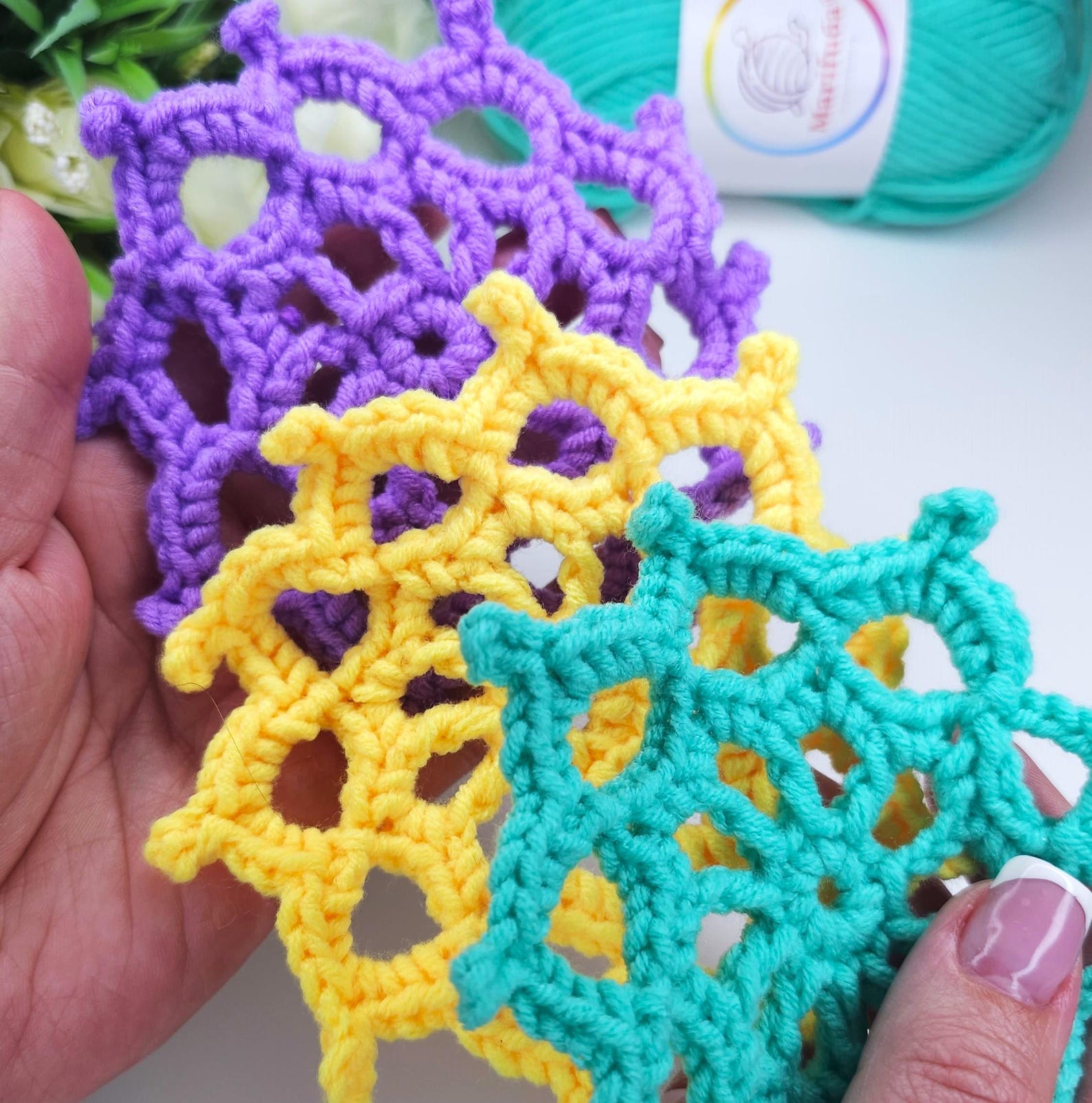 Crochet Flower Doily/ Motif/hot Pad/coaster/pattern Pdf + Video - Etsy