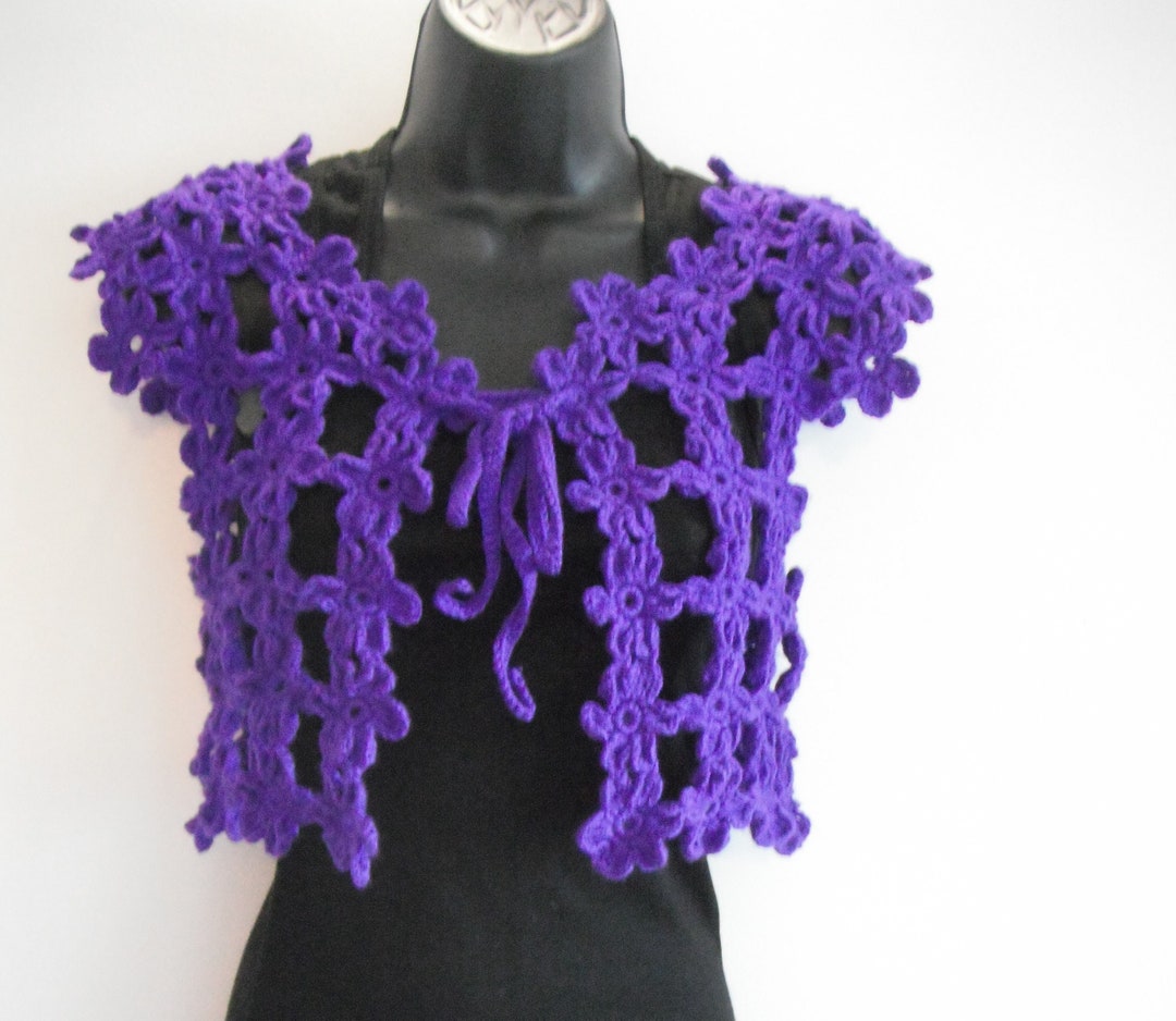 Crochet Pattern Easy Bolero Shrug for Beginners Step by Step Tutorial ...