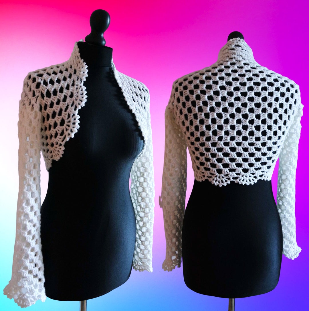 Crochet Bridal Easy Bolero for Beginners Pattern Pdf Video - Etsy