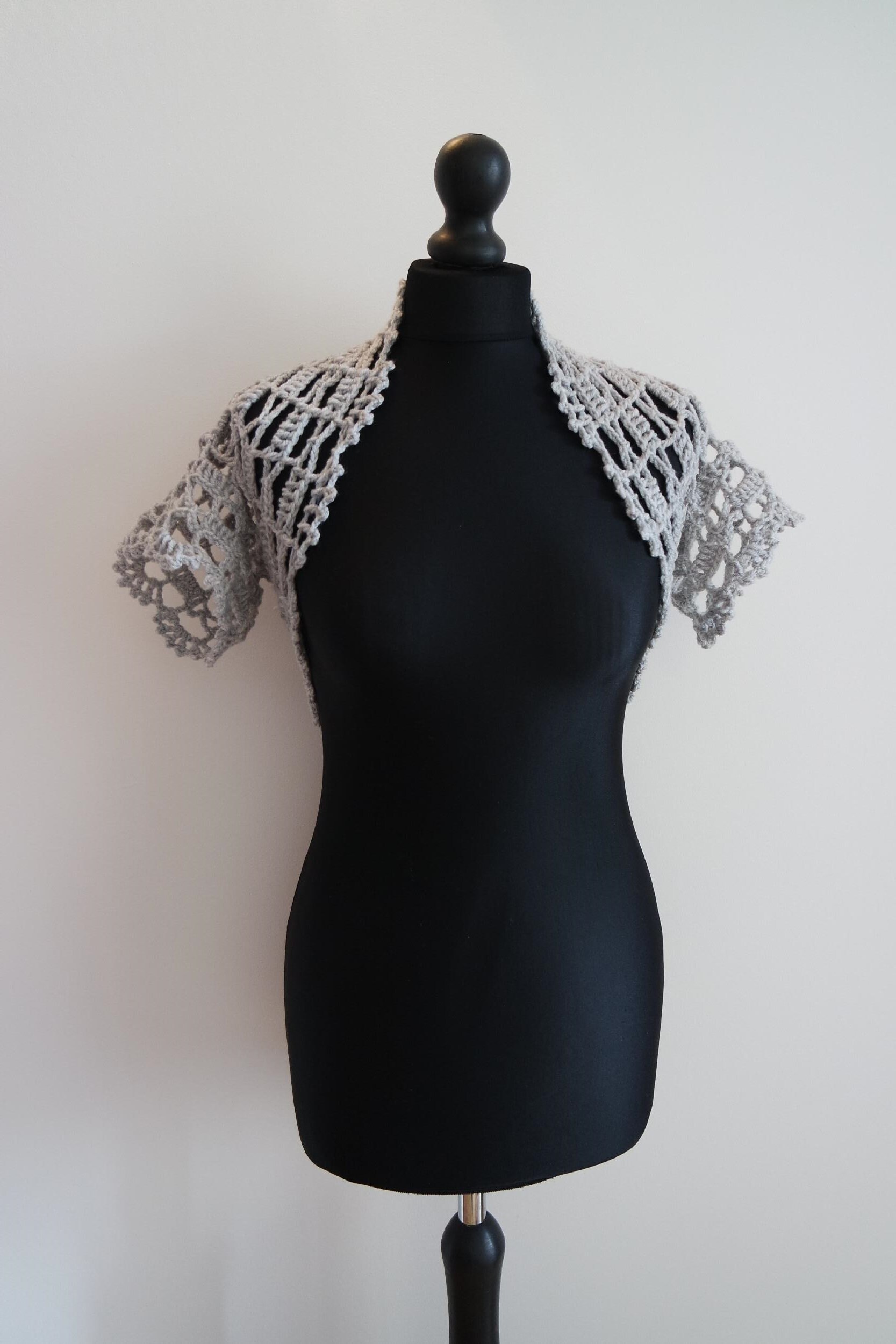 Crochet Easy Bolero From One Ball Pattern Pdf 101 by Marifu6a - Etsy