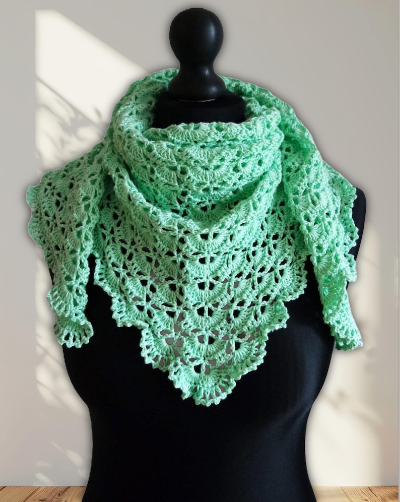 Spring Crochet Triangle Wrap Shawl – Pattern PDF + Video - Etsy