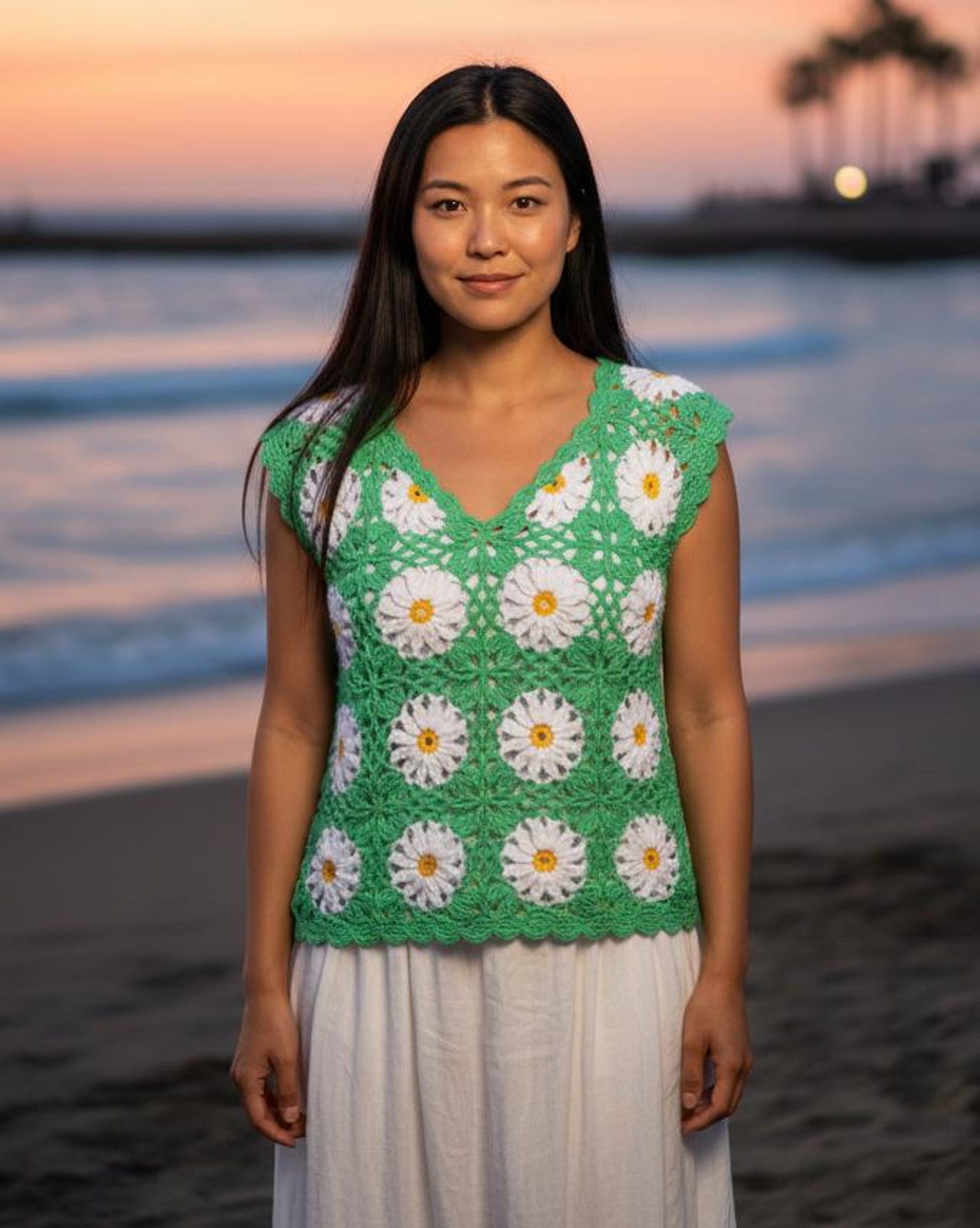 Crochet Daisy Top All Sizes Pattern Pdf + Video - Etsy